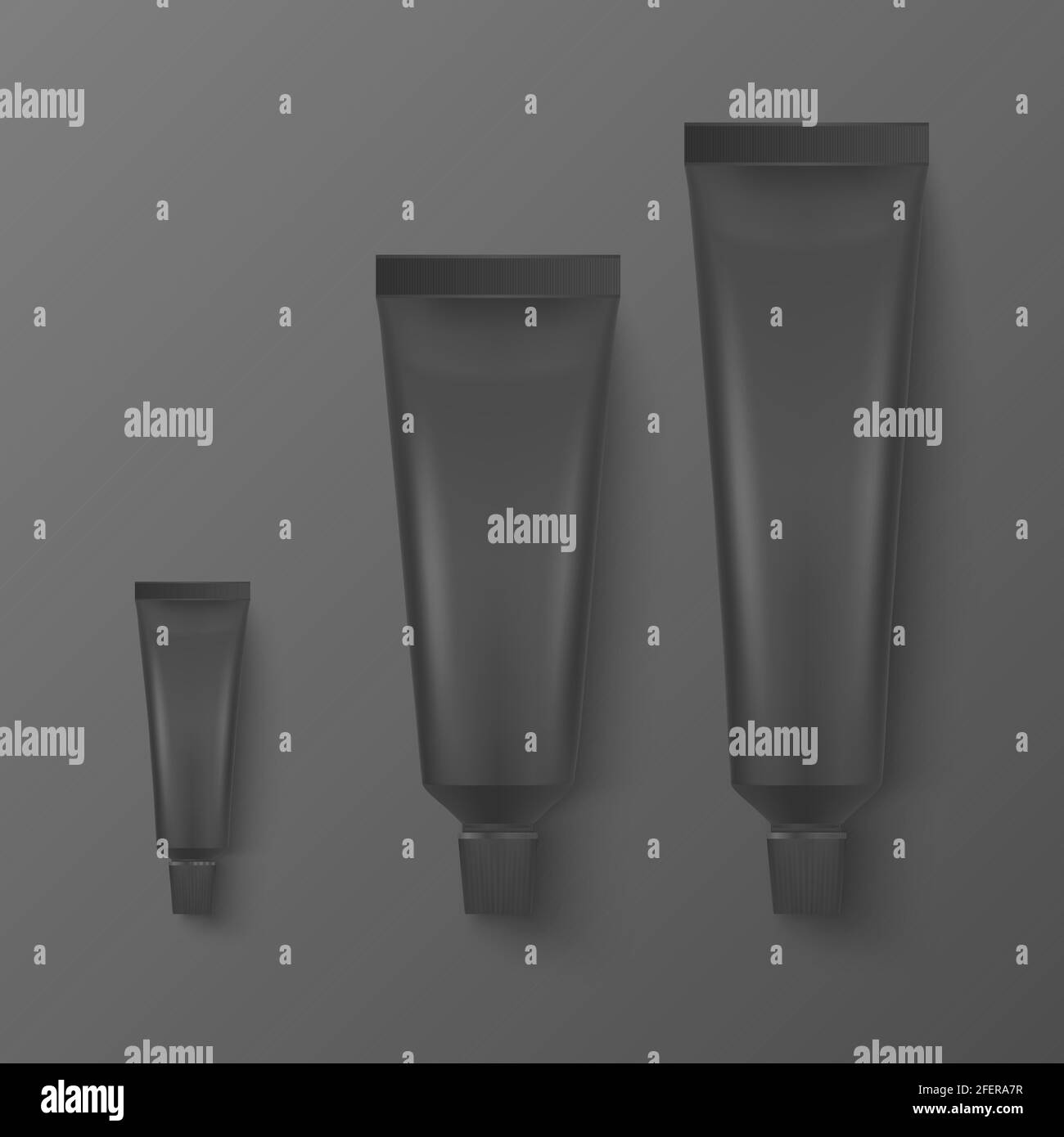 Vector 3d Realistic Plastic, Metal Black Tooth Paste, Cream Tube ...