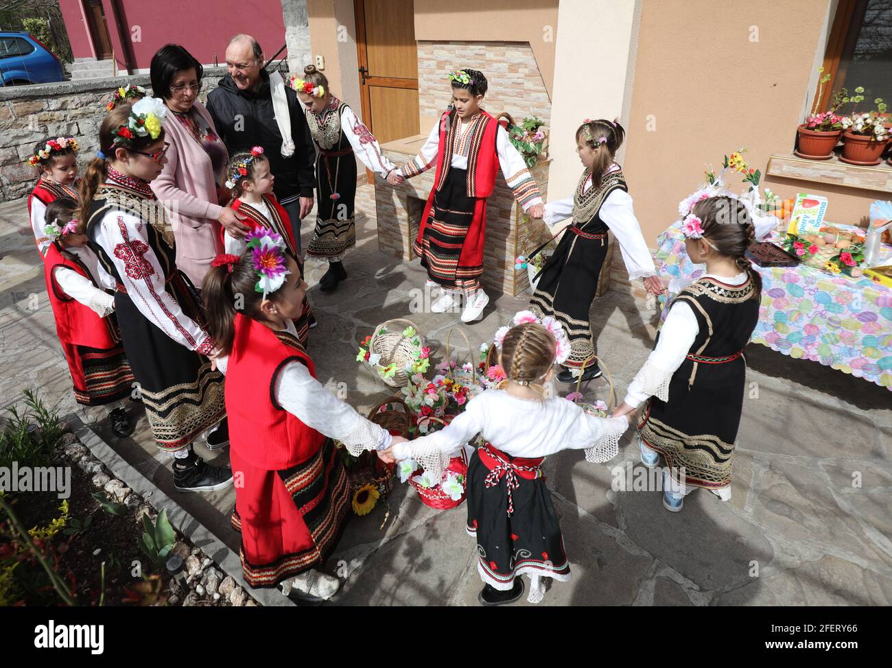 Lazarki day is a Bulgarian traditional festive day. Girls who became ...