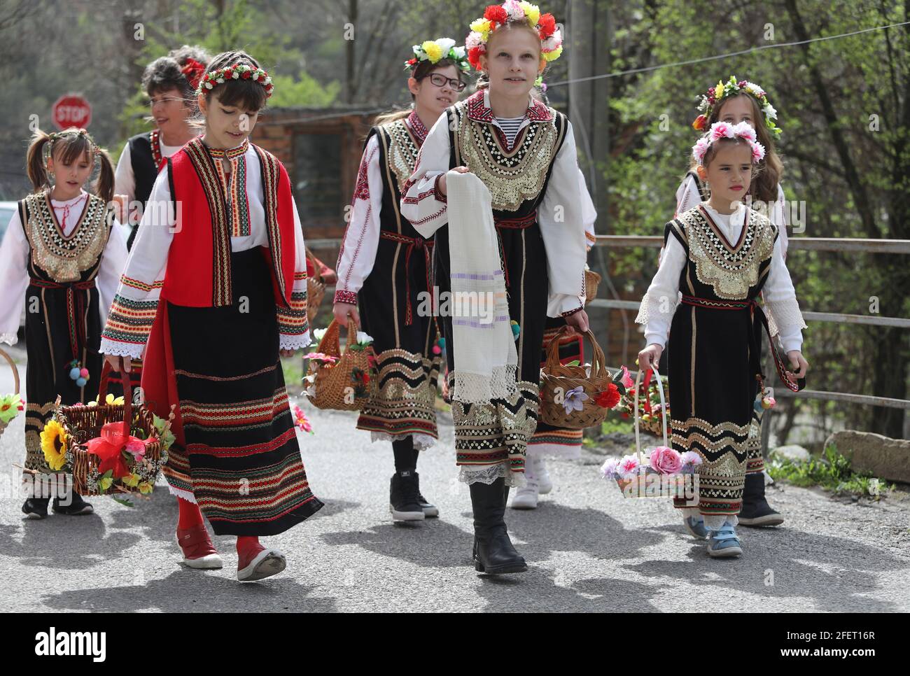 Lazarki day is a Bulgarian traditional festive day. Girls who became ...