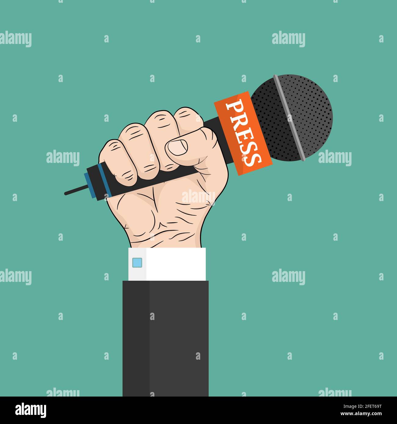 Holding mike Stock Vector Images - Alamy