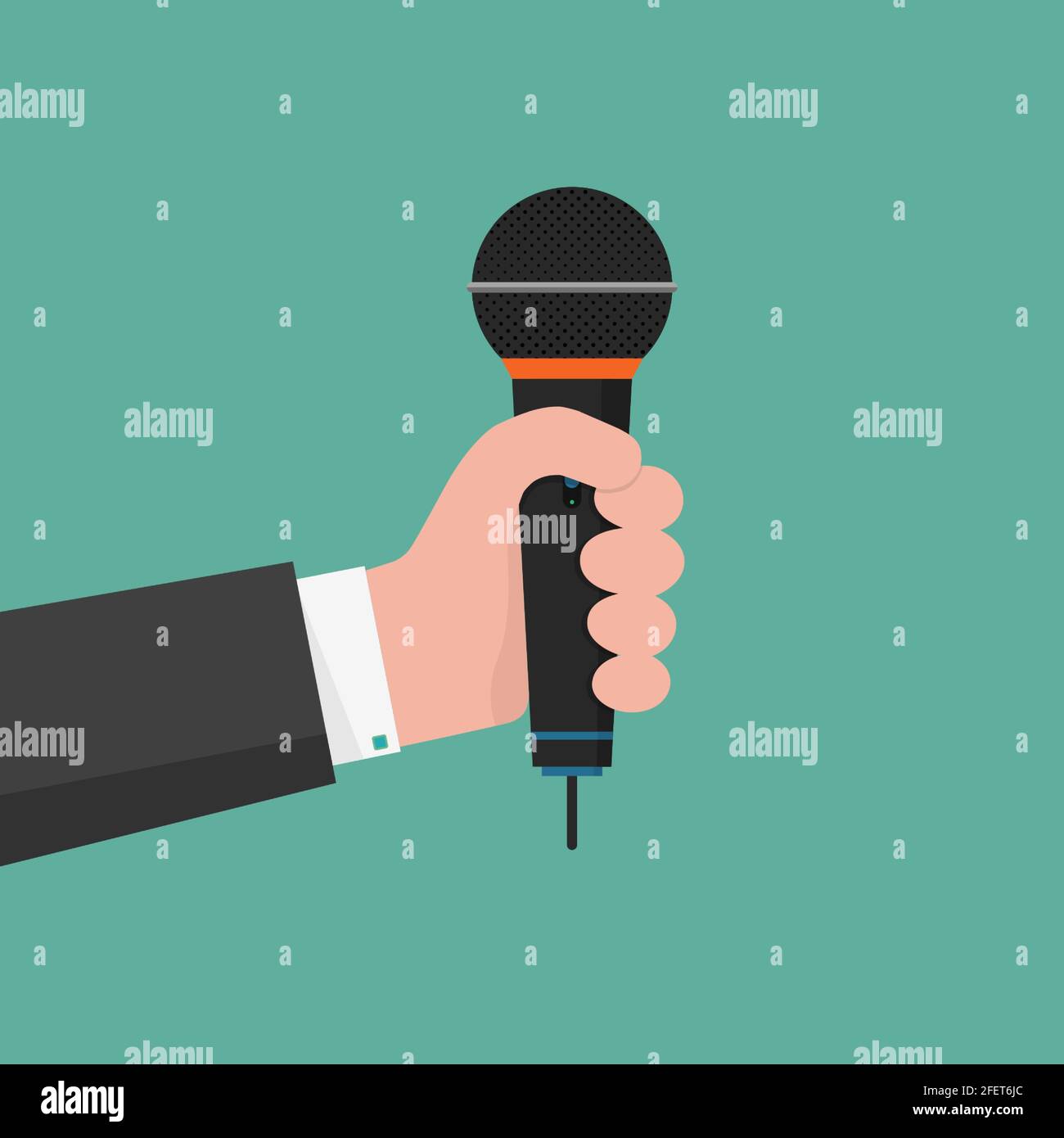 Man microphone icon in cartoon hi-res stock photography and images - Alamy