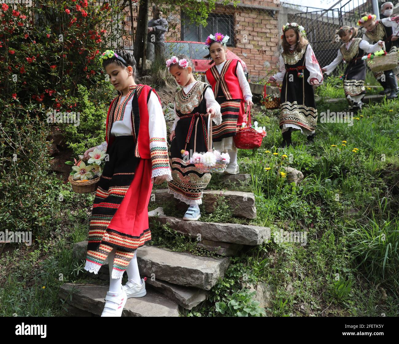 Lazarki day is a Bulgarian traditional festive day. Girls who became ...