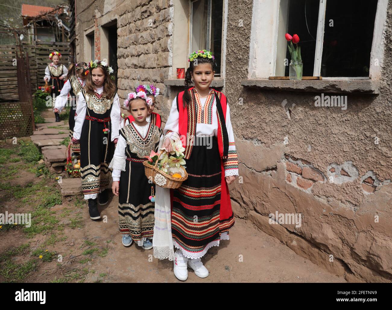 Lazarki day is a Bulgarian traditional festive day. Girls who became ...