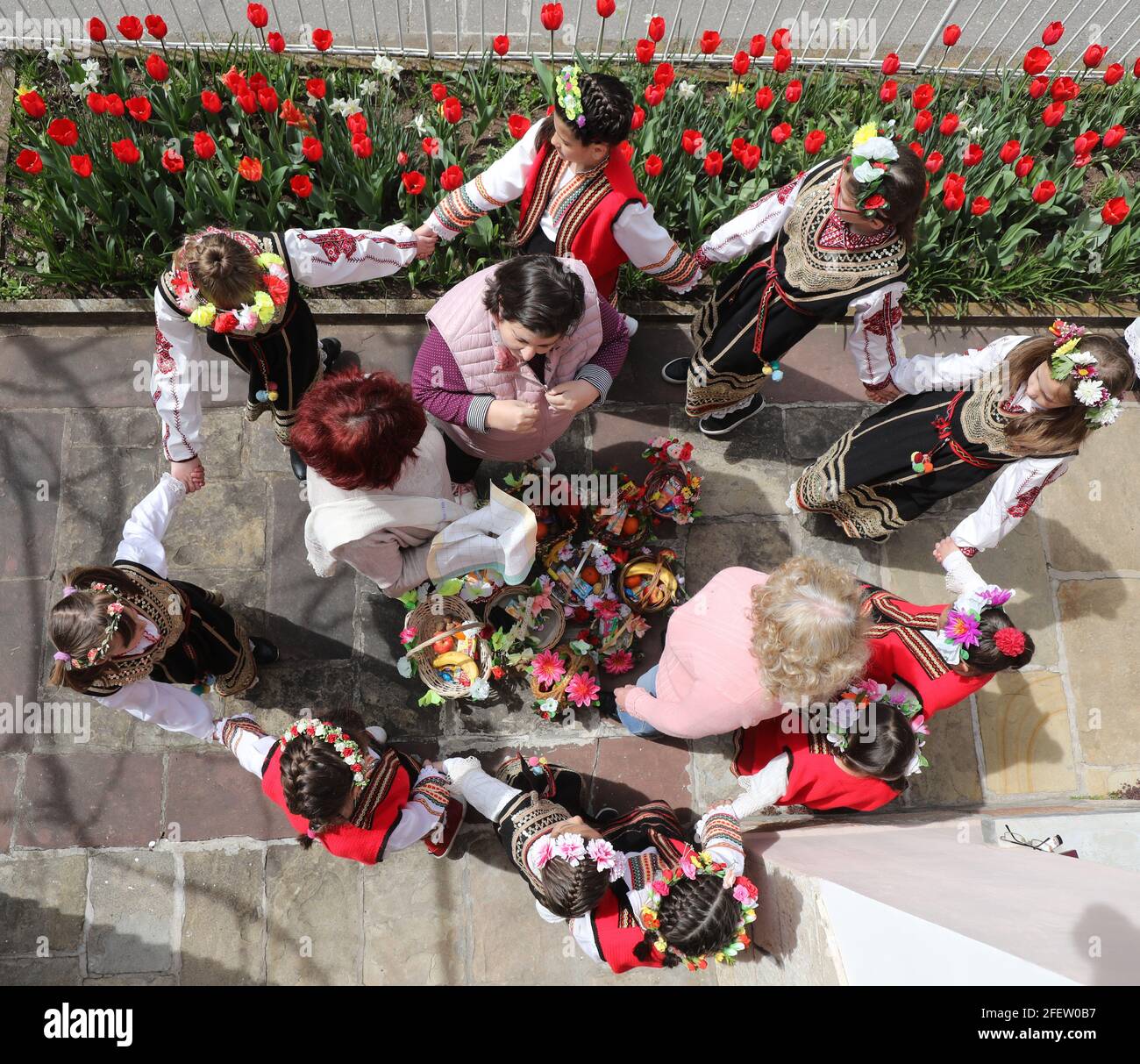 Lazarki day is a Bulgarian traditional festive day. Girls who became ...