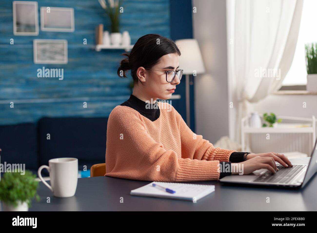 Student college browsing marketing advertising for school homework ...