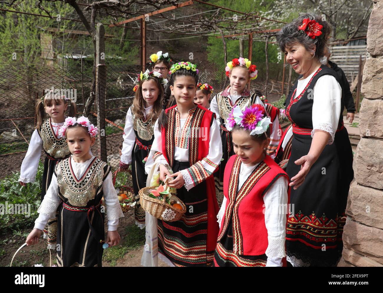 Lazarki day is a Bulgarian traditional festive day. Girls who became ...