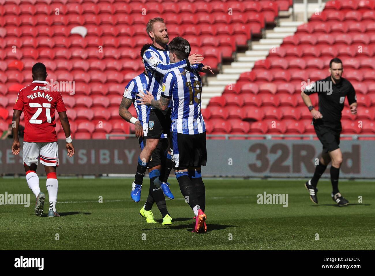 MIDDLESBROUGH, UK. APRIL 24TH Josh Windass of Sheffield Wednesday ...
