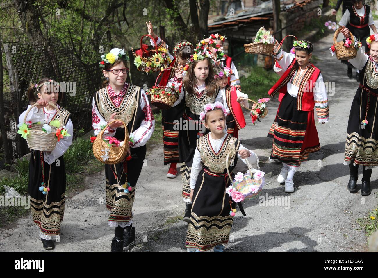 Lazarki day is a Bulgarian traditional festive day. Girls who became ...