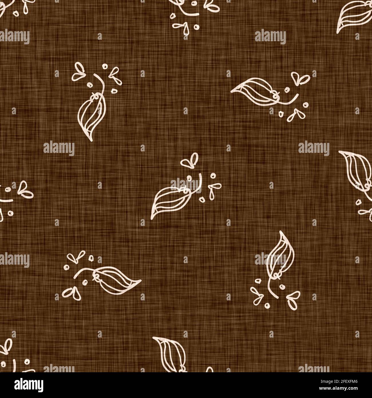 Seamless minimalist doodle flower pattern background. Calm two tone ...