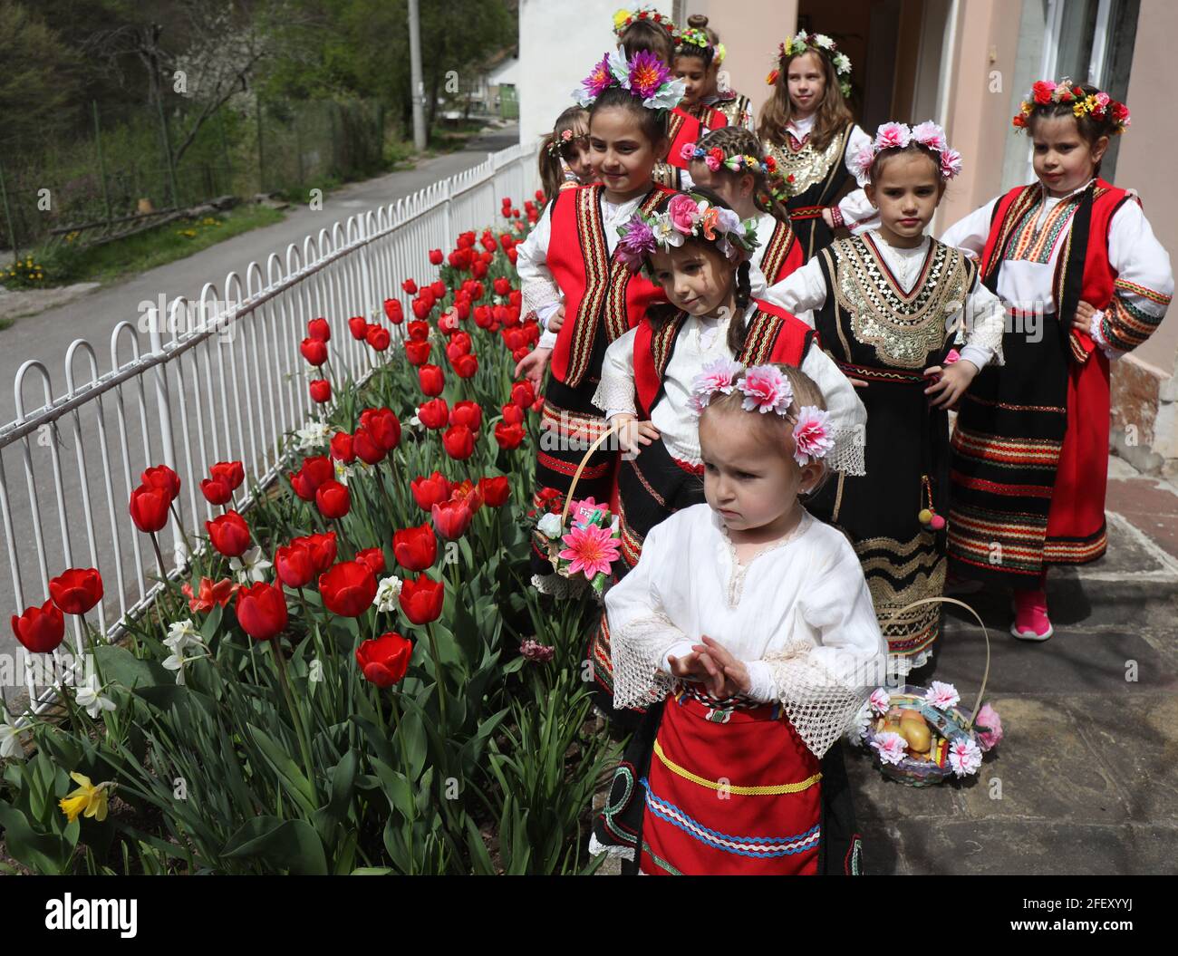 Lazarki day is a Bulgarian traditional festive day. Girls who became ...