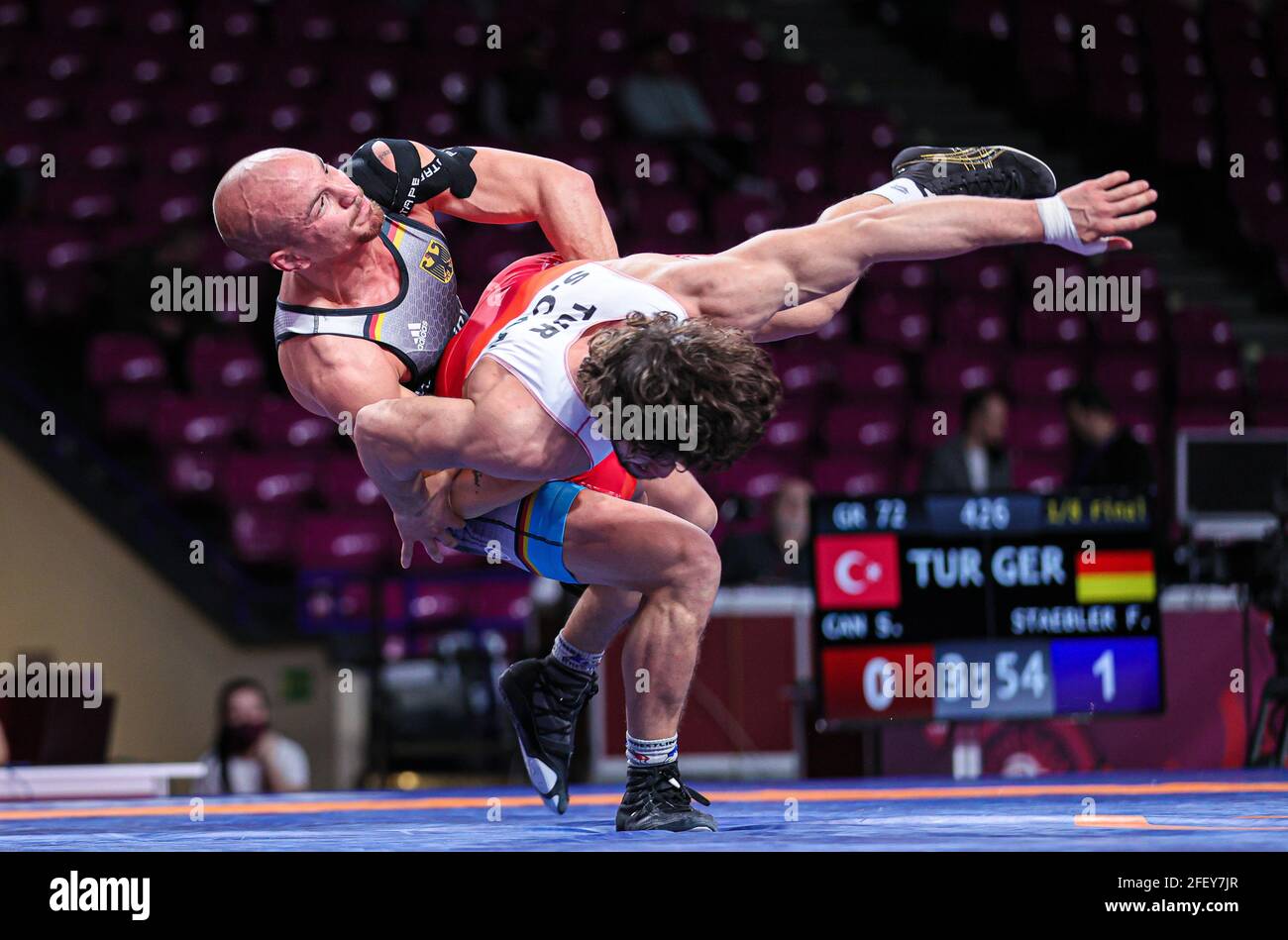 Warschau, Poland. 24th Apr, 2021. Wrestling, European Championship ...