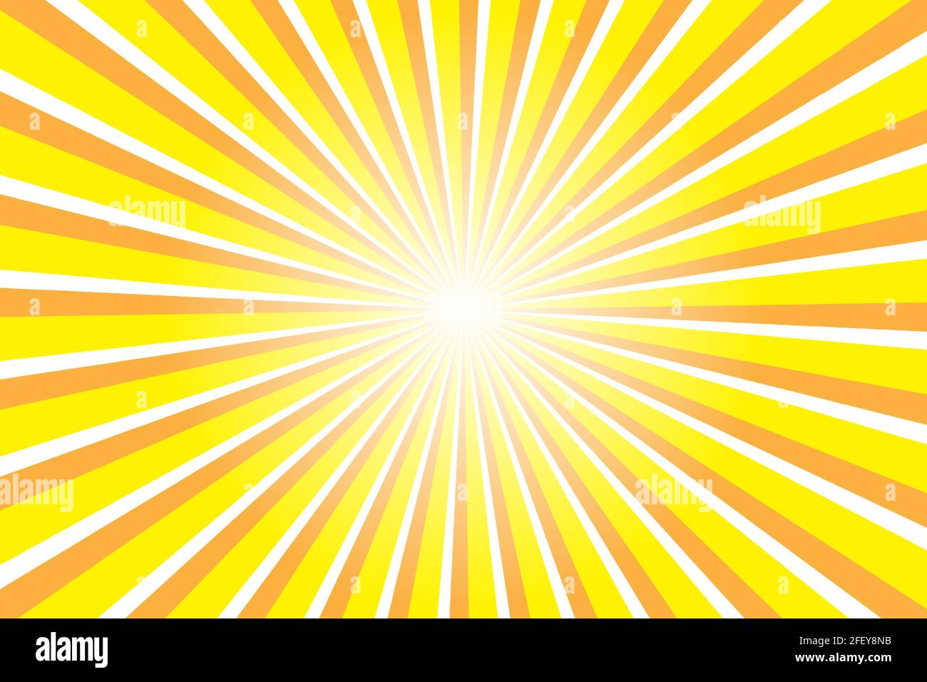 Abstract Yellow Background With Sun Ray Summer Vector Illustration For
