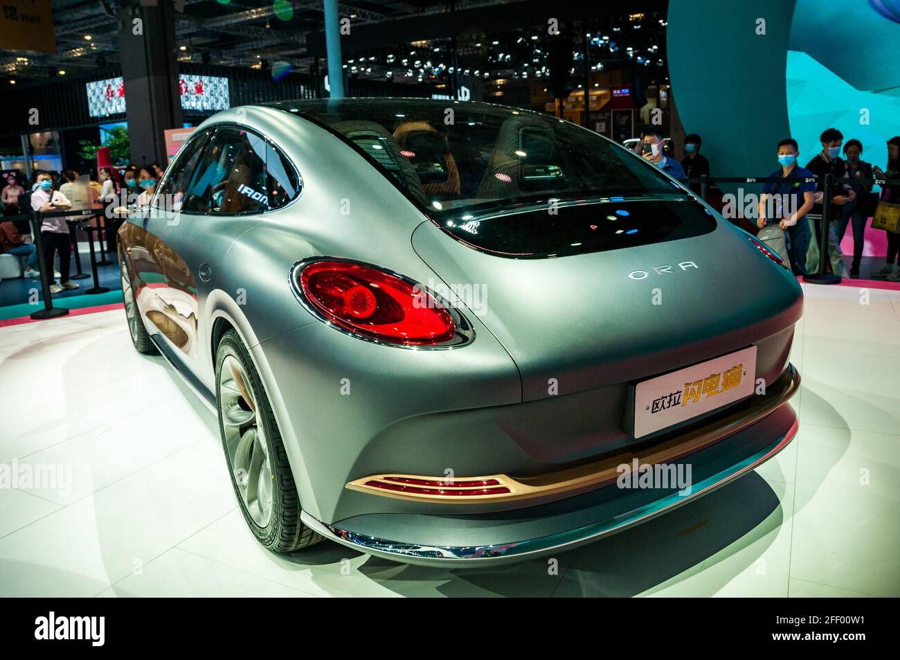 Ora Lightning Cat on display at the 2021 Shanghai Auto Show, China ...