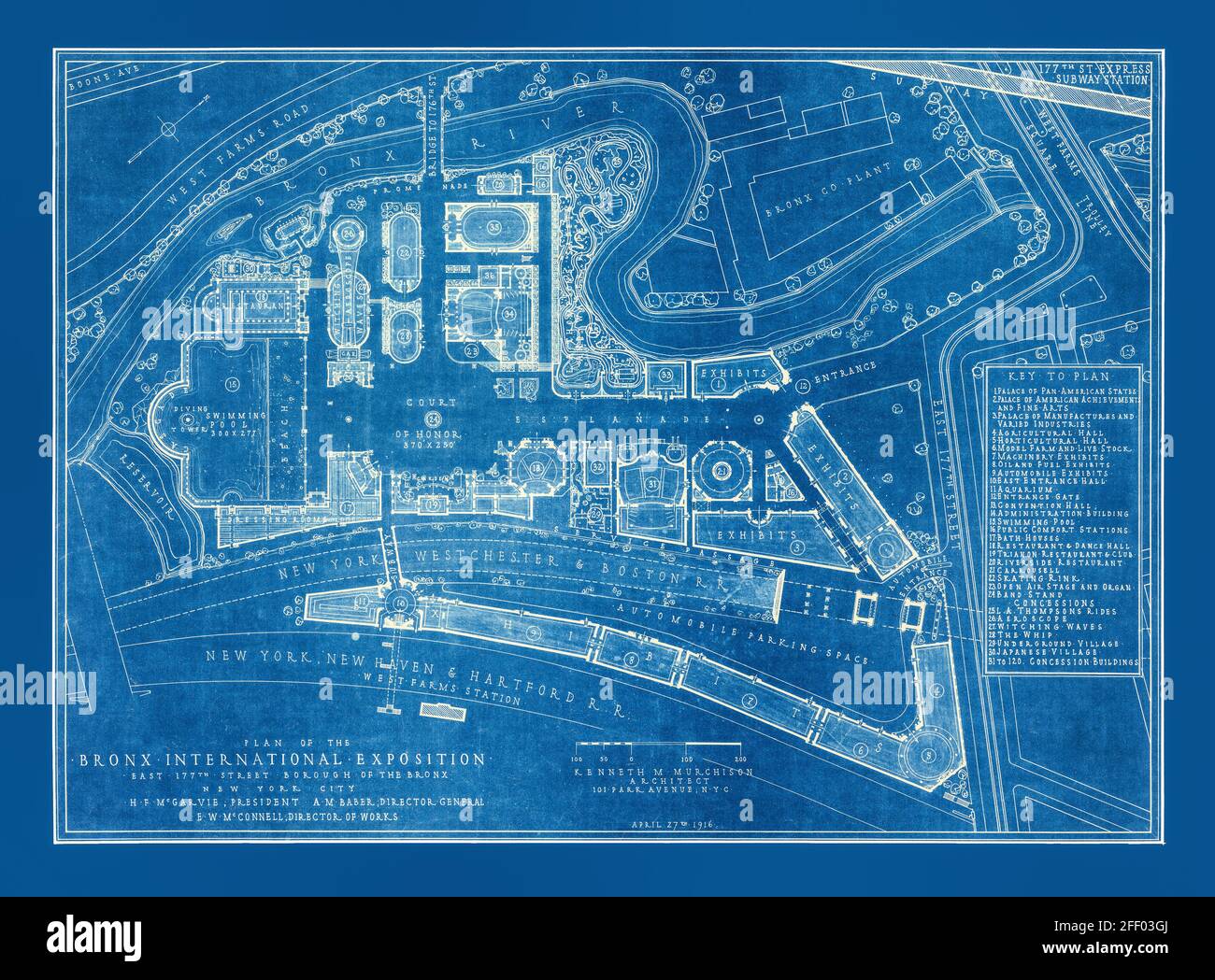 Plan of the Bronx International Exposition 1916 pre-opening map. This ...