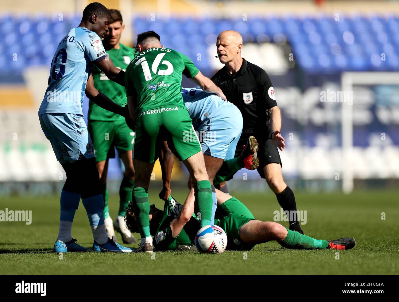 Coventry City's Fankaty Dabo fouls Preston North End's Ryan Ledson ...