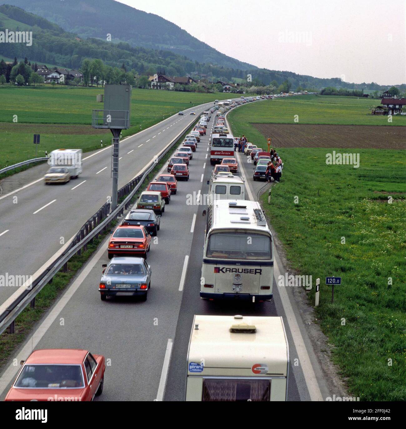 Heavy traffic on highway in Germany Stock Photo - Alamy
