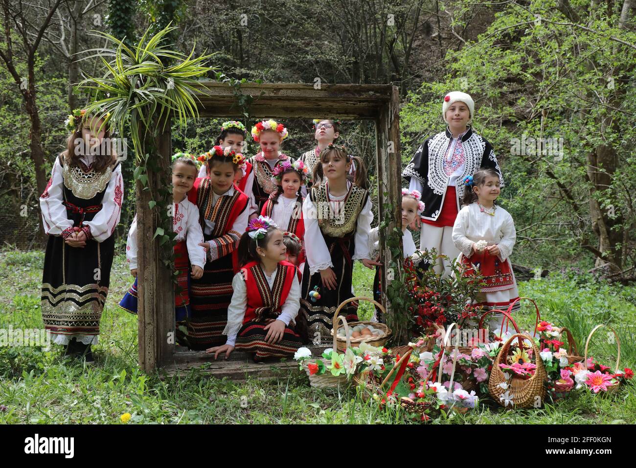 Lazarki day is a Bulgarian traditional festive day. Girls who became ...