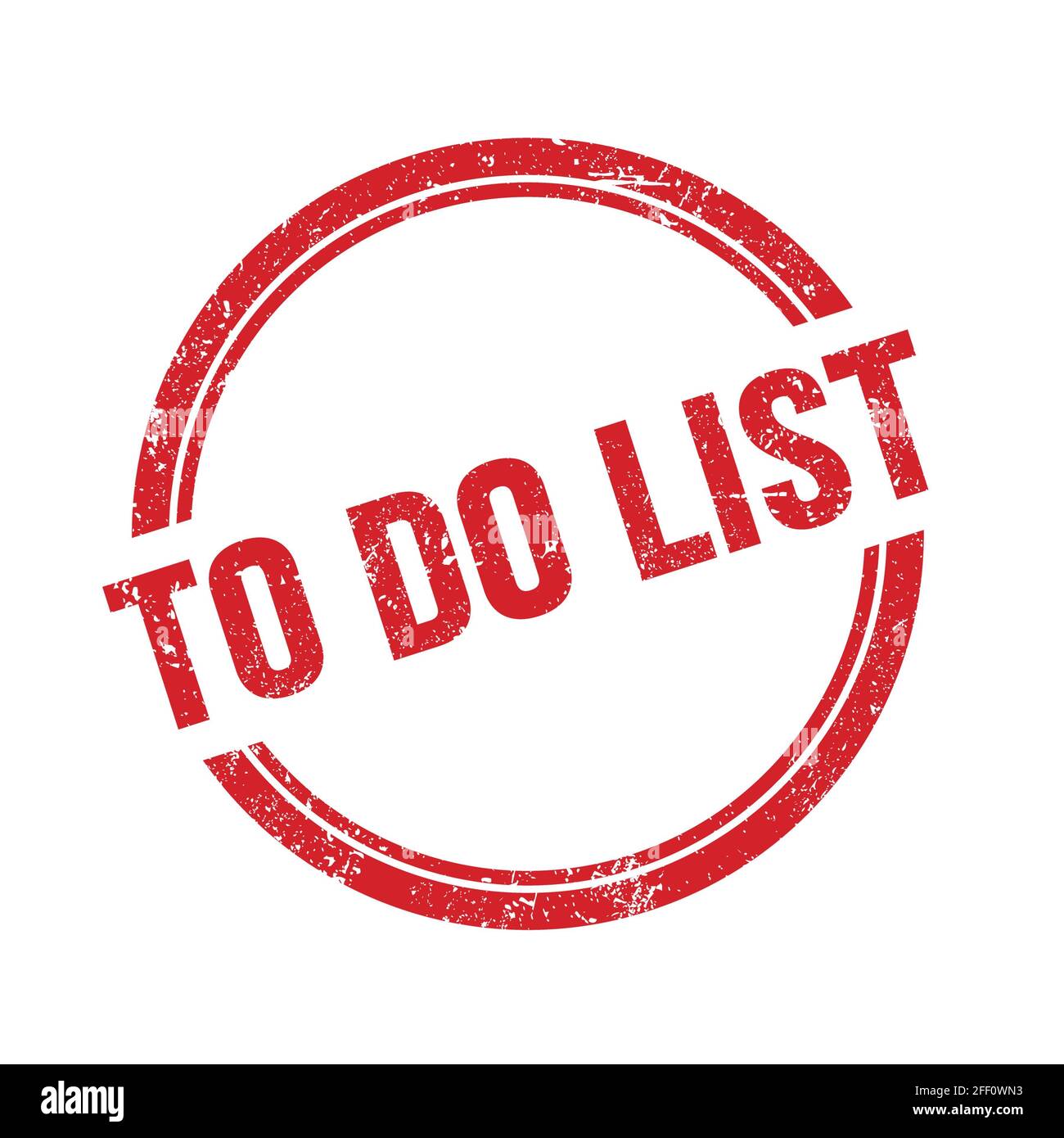 TO DO LIST text written on red grungy vintage round stamp Stock Photo ...