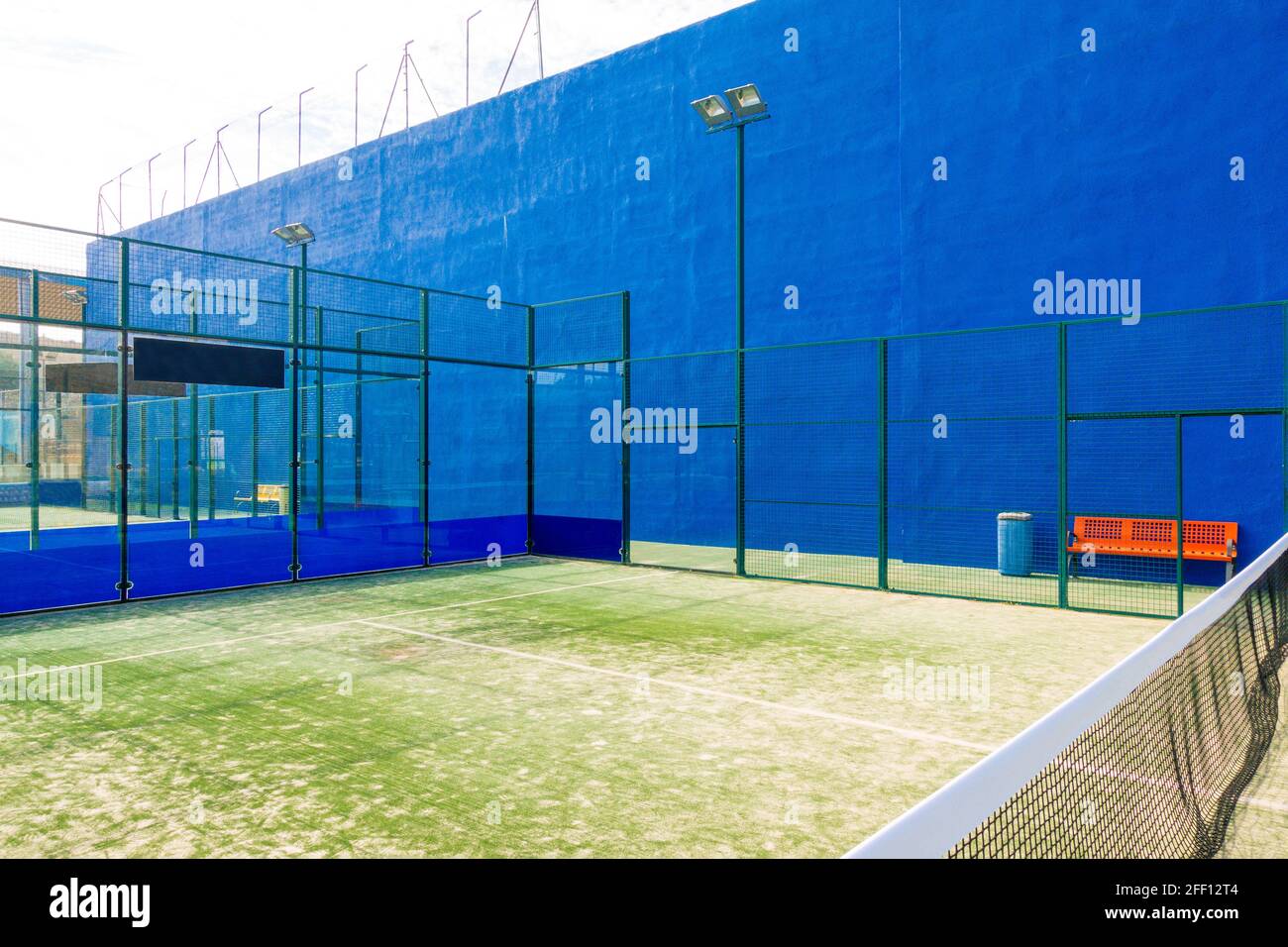 Sports field tennis and paddle court outdoors Stock Photo - Alamy