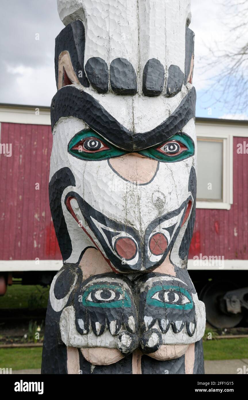 Moon with Human Spirit Face above Mountain Goat above Bear Holding ...