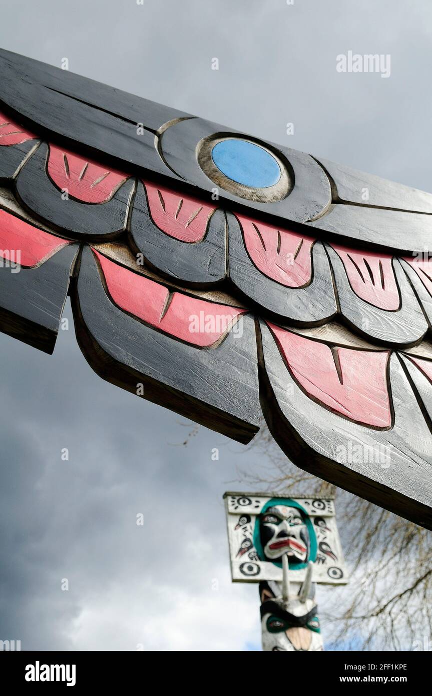 Moon with Human Spirit Face above Mountain Goat above Bear Holding ...