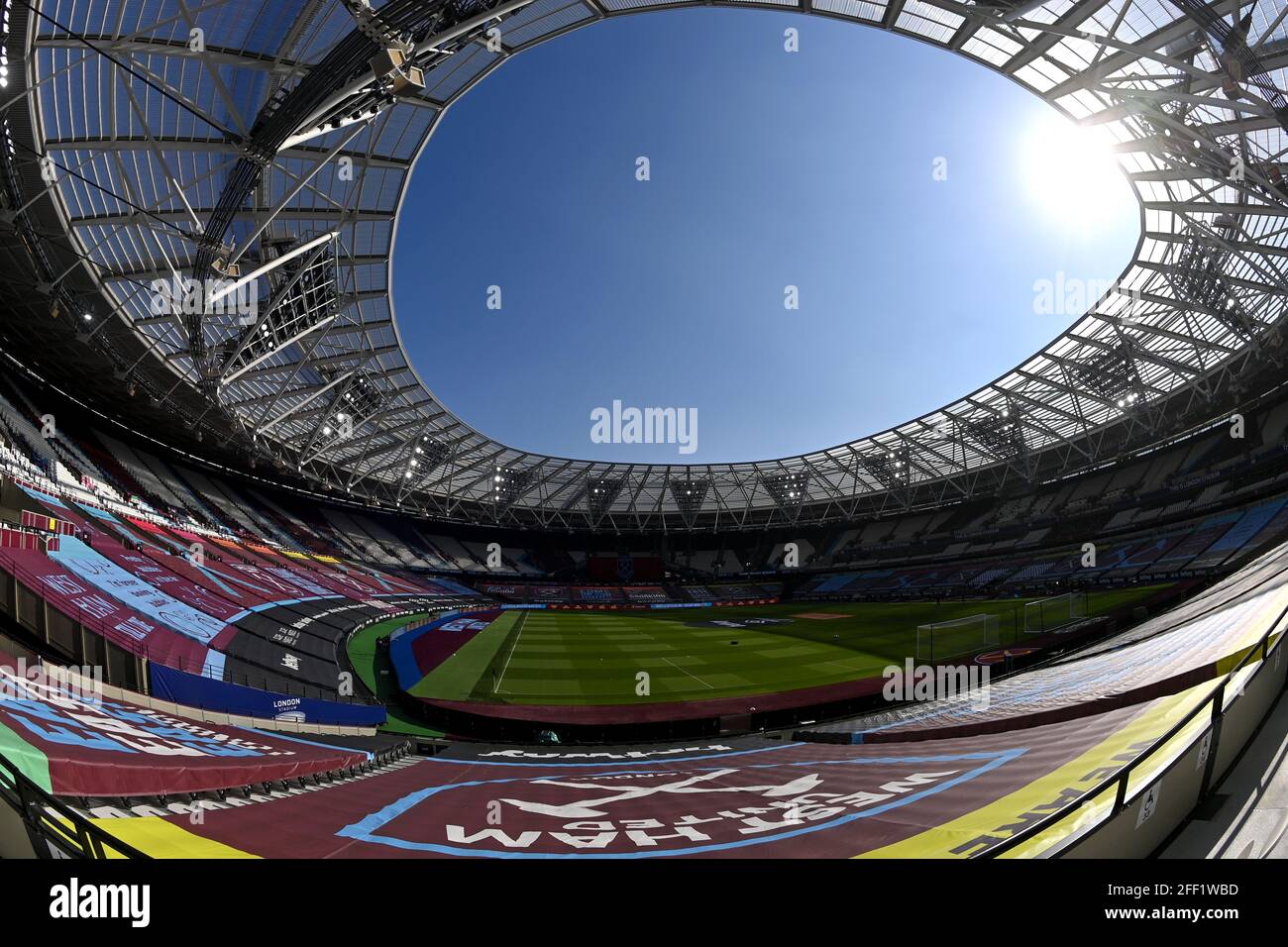 A general view of the stadium ahead of the Premier League match at ...