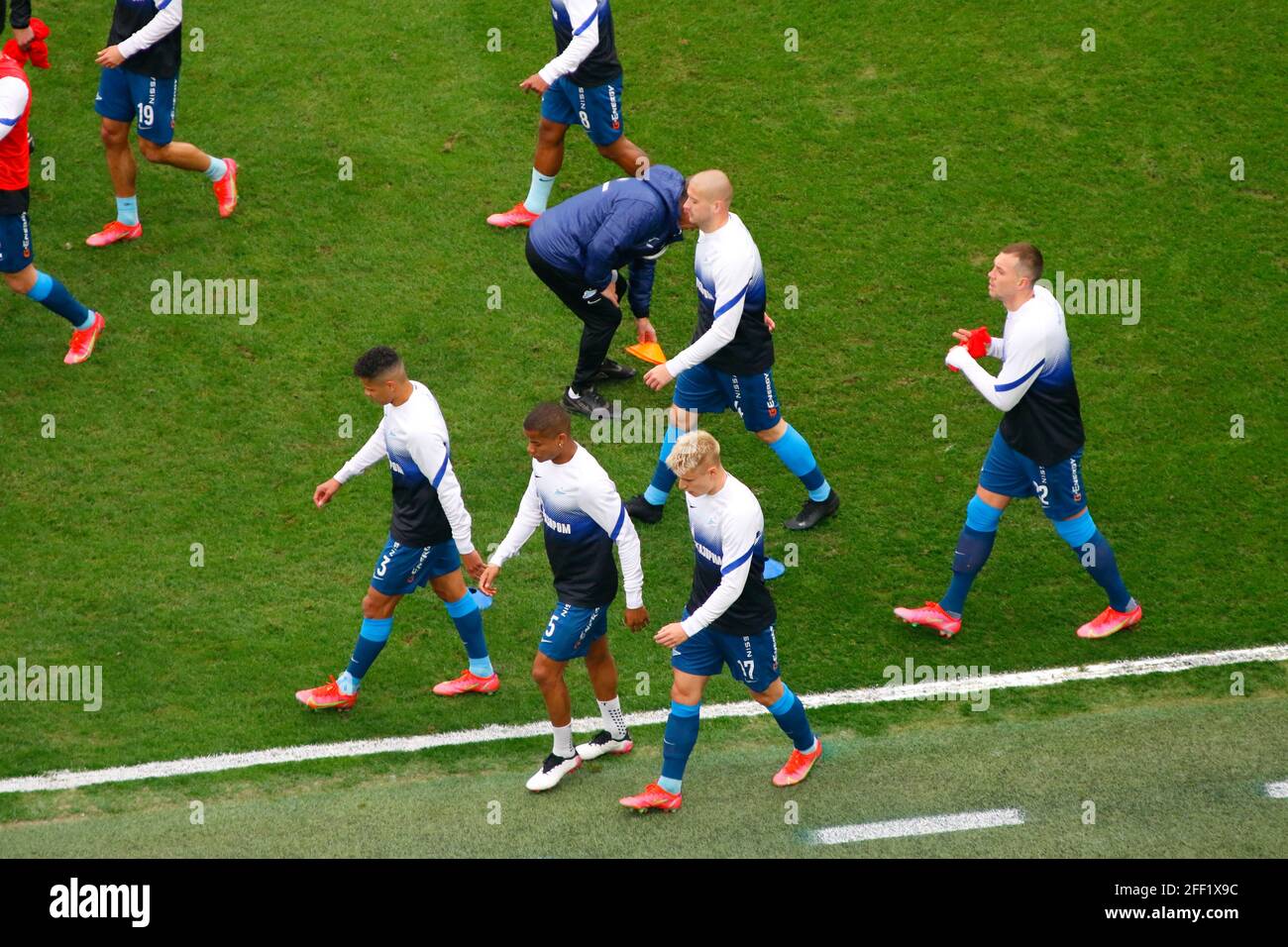 Saint Petersburg, Russia - 24 April 2021: Football. Russian Premier ...