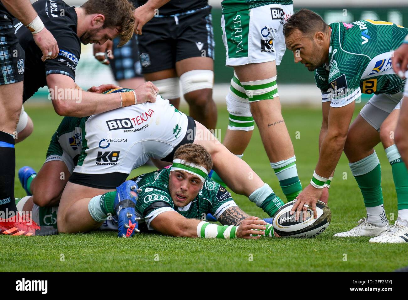 Monigo stadium, Treviso, Italy. 24th Apr, 2021. Niccolò Cannone ...
