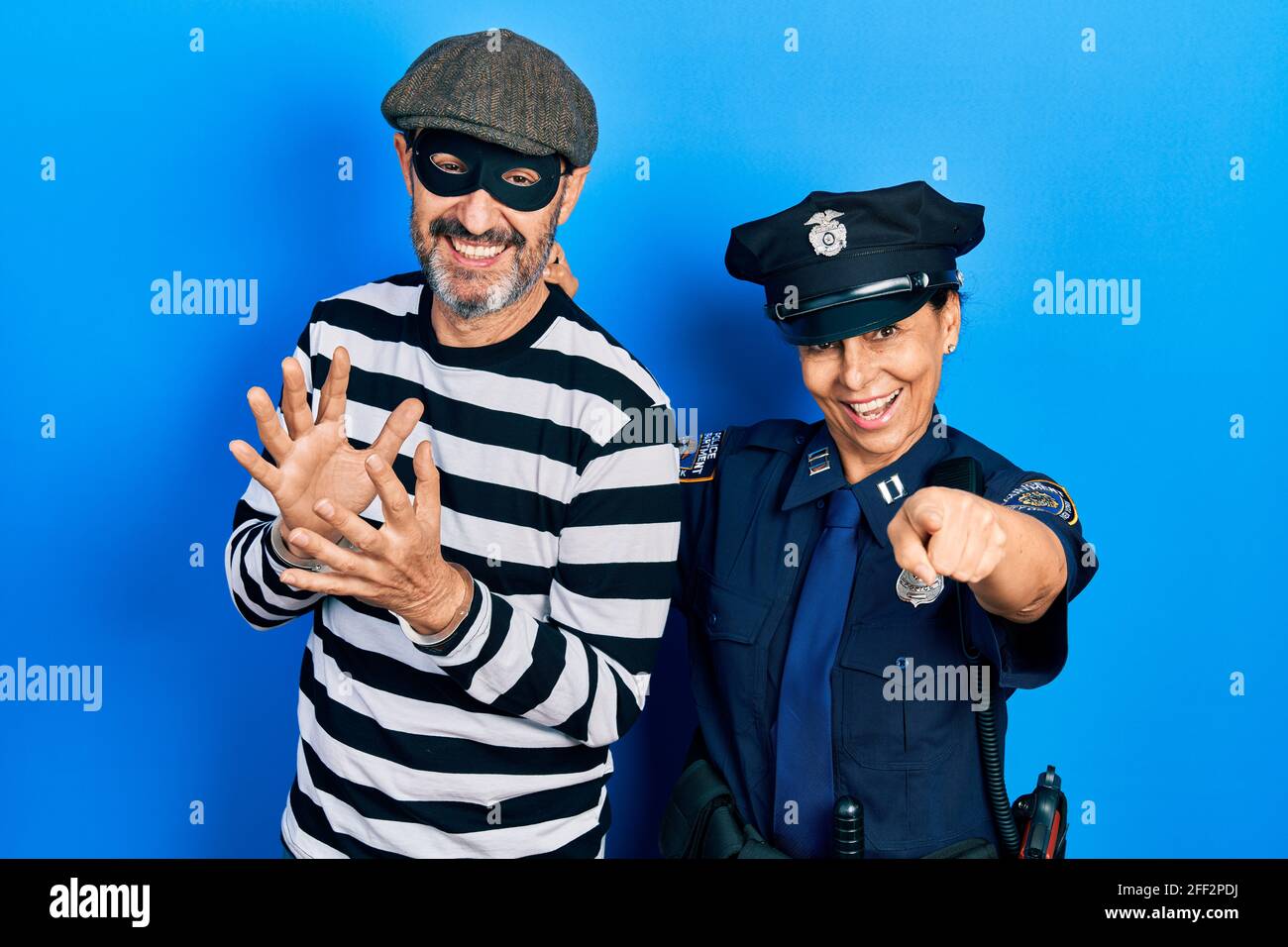 Police with wife uniform smiling hi-res stock photography and images ...