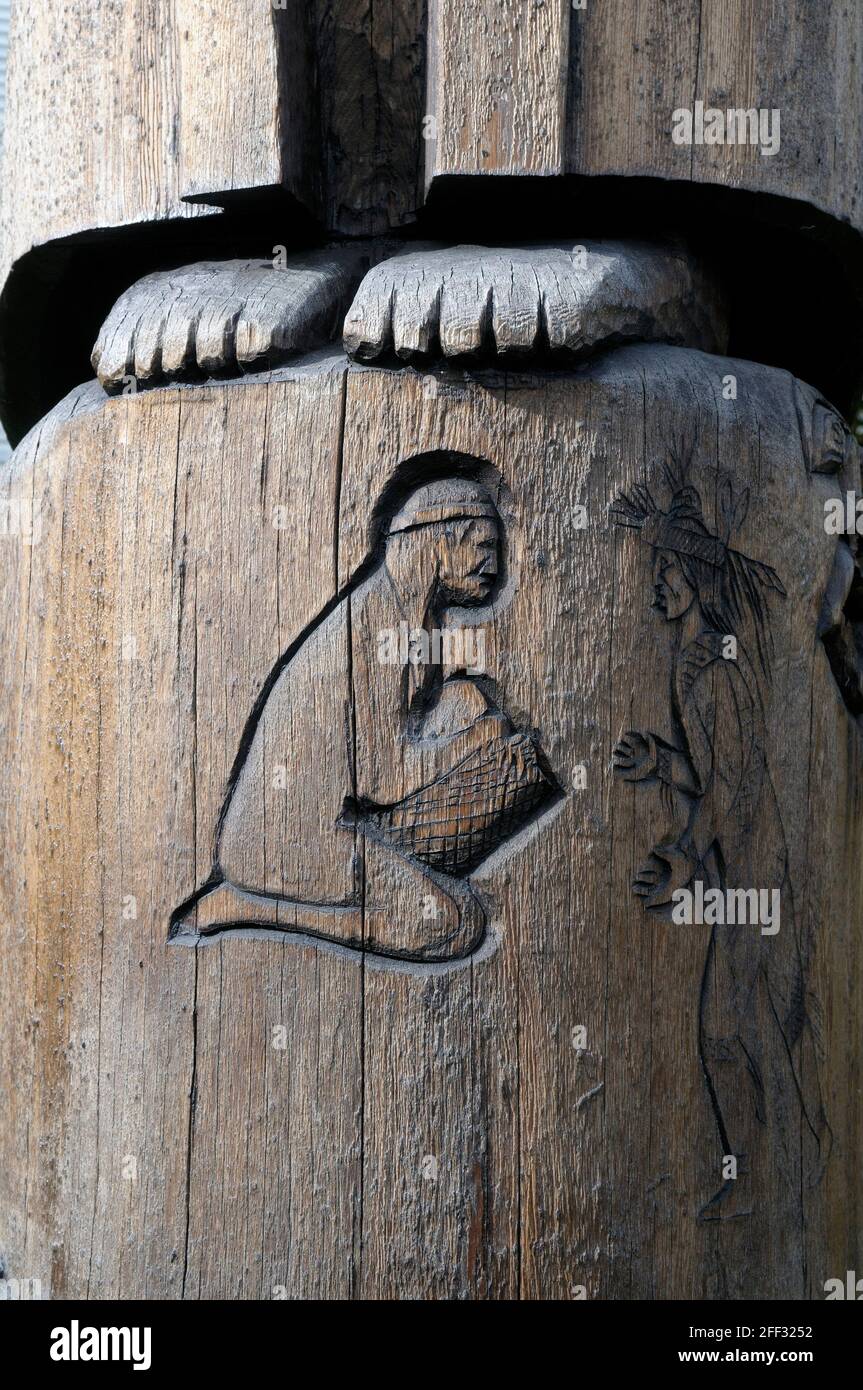Cedar Man, Cedar Women - Carver: Simon Charlie 1986. Cowichan Valley ...