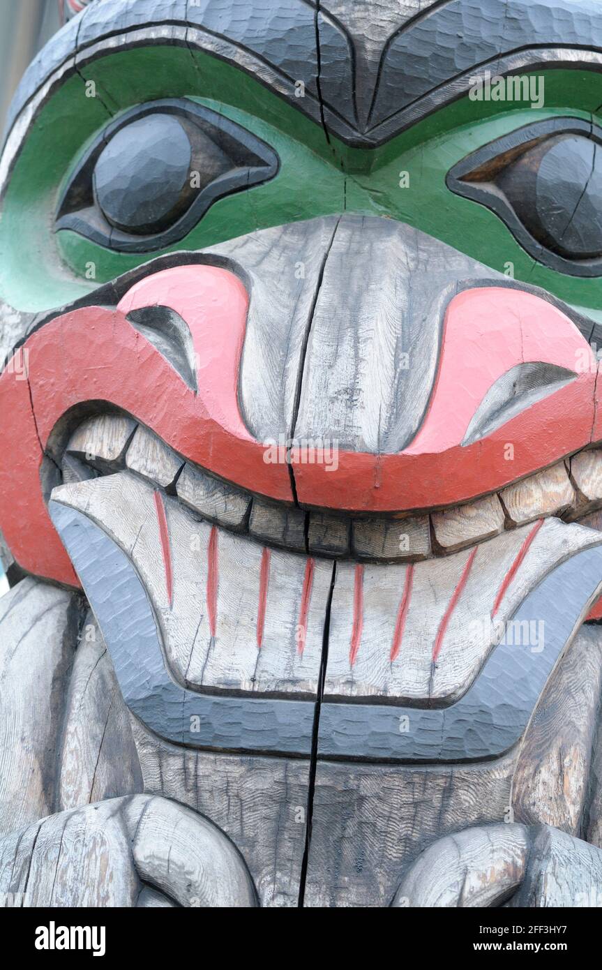 Eagle With Wind Spirit Insert Above Bear Holding Halibut - Carver: Doug ...