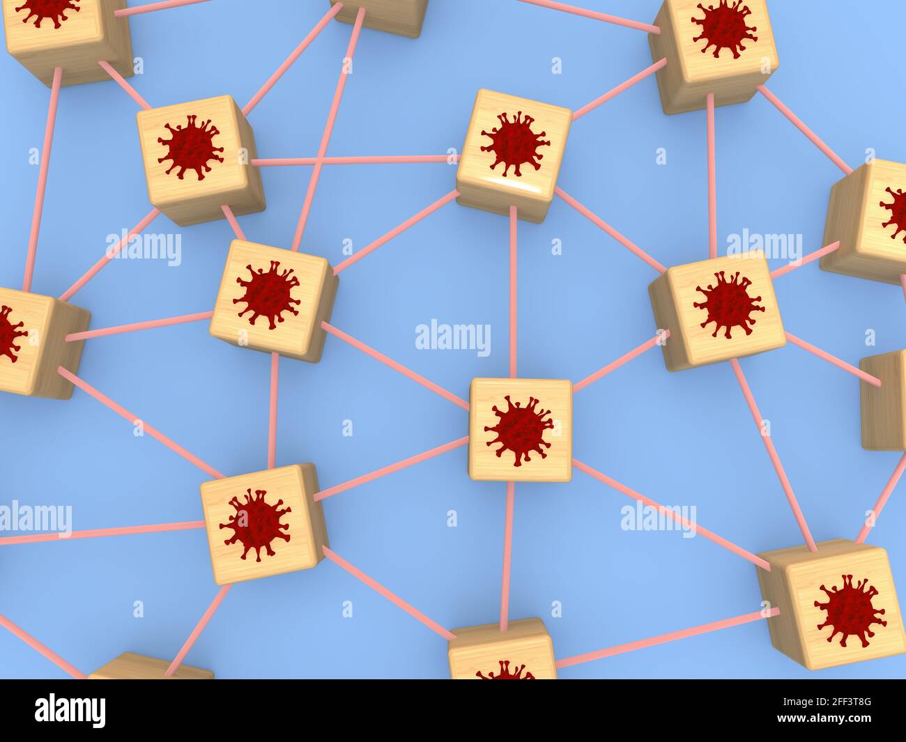 The concept of the spread of Covid-19 around the world. 3D render Stock ...