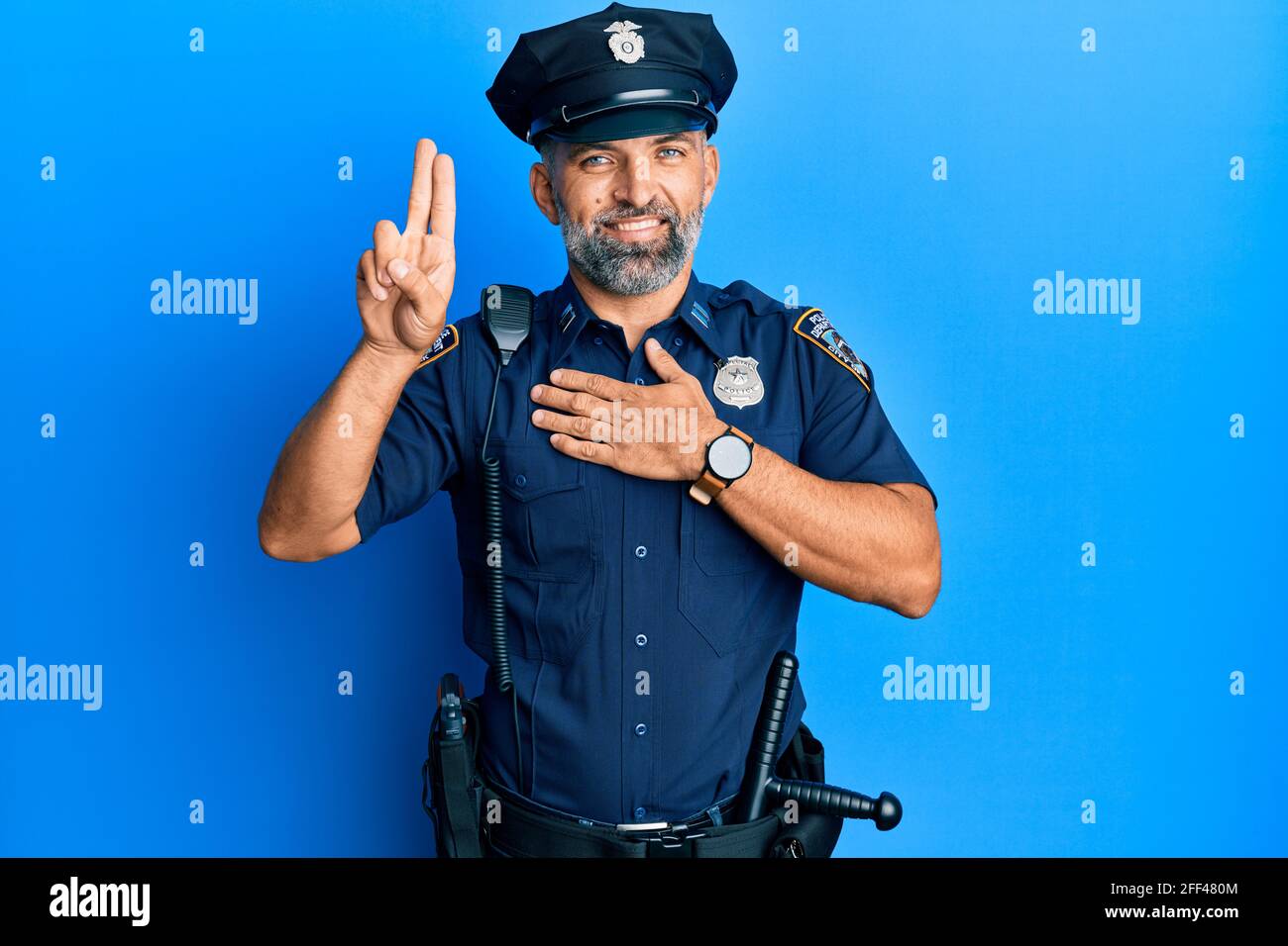 Pledge of allegiance police uniform hi-res stock photography and images ...