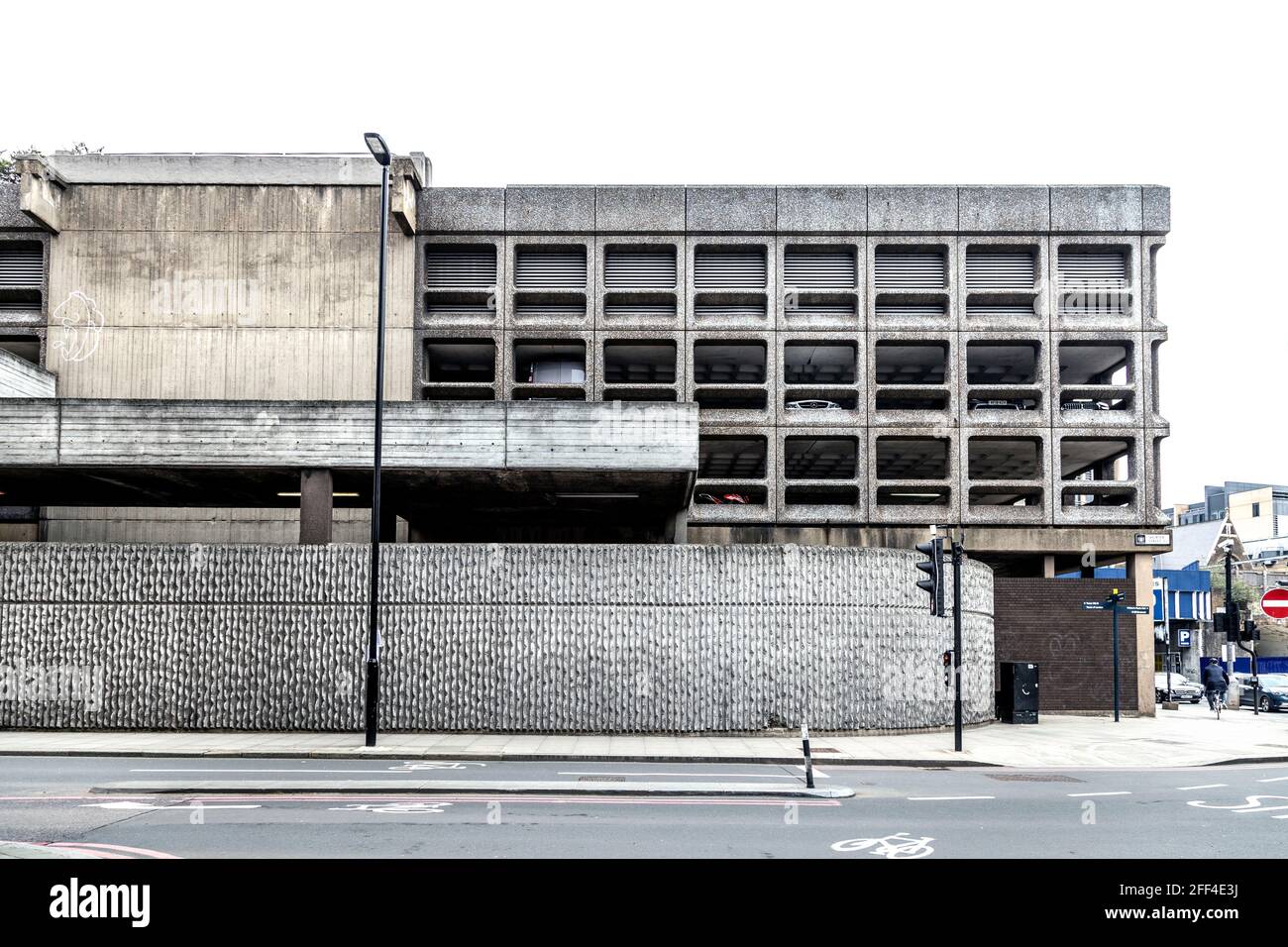 Brutalist style architecture, Minories Car Park in London, UK Stock ...