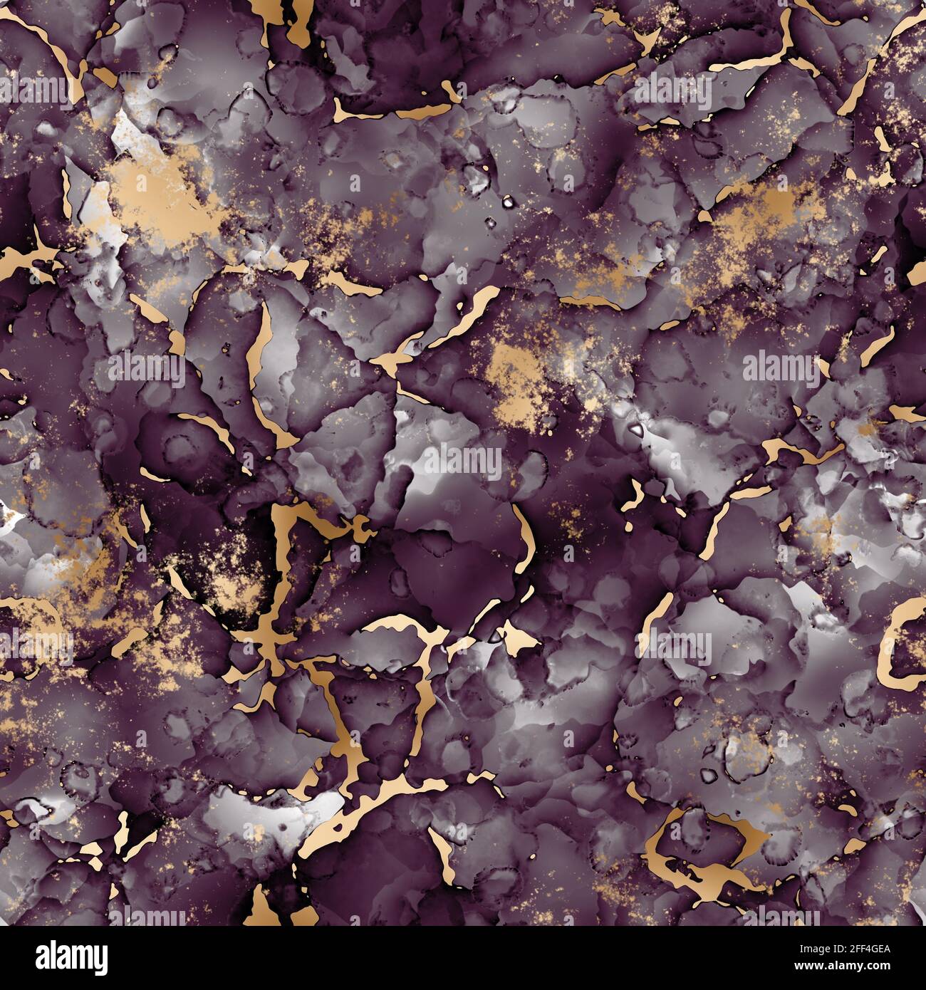 Seamless abstract alcohol ink art with gold leaf overlay Stock Photo ...