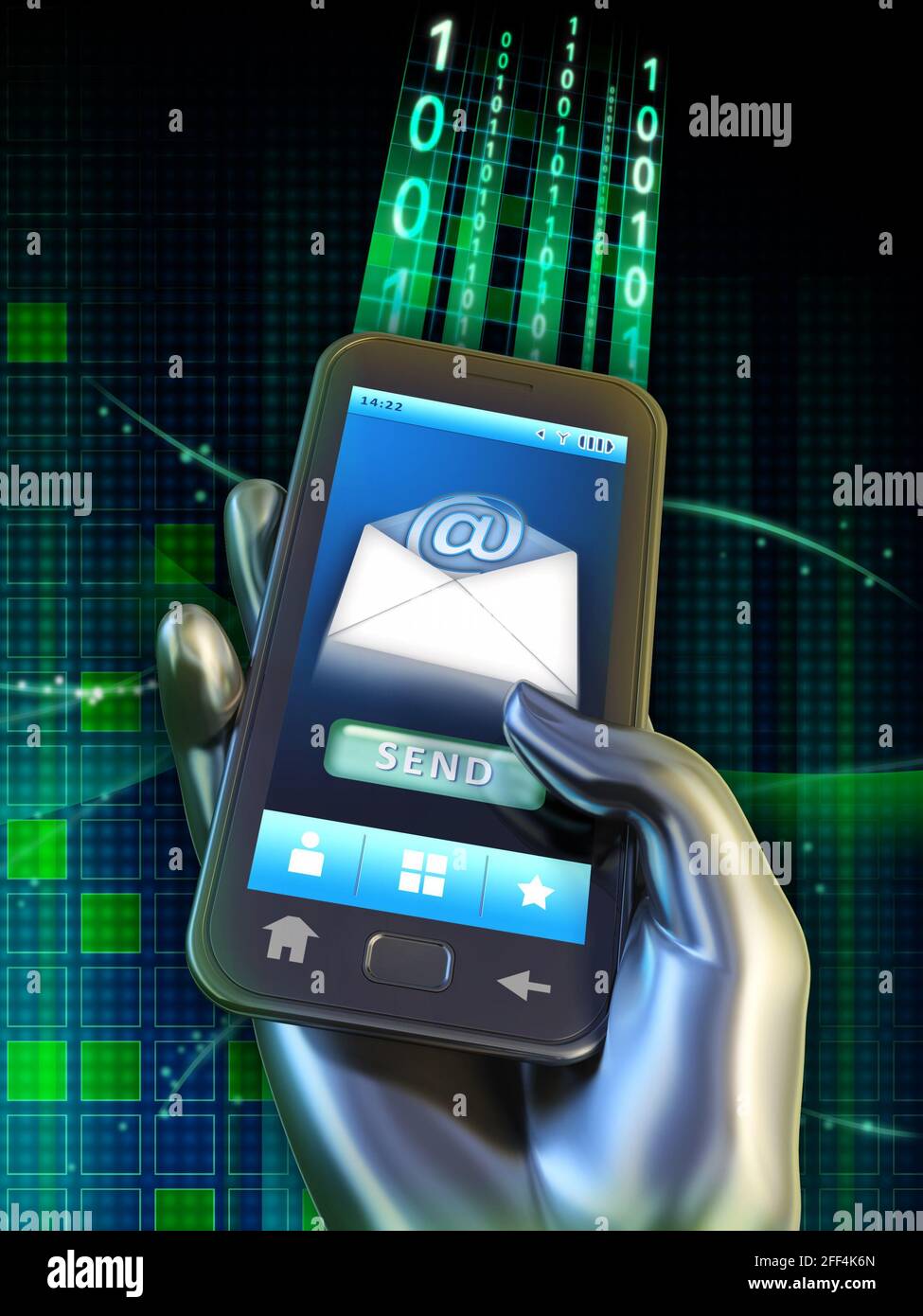 Sending information from computer hi-res stock photography and images ...