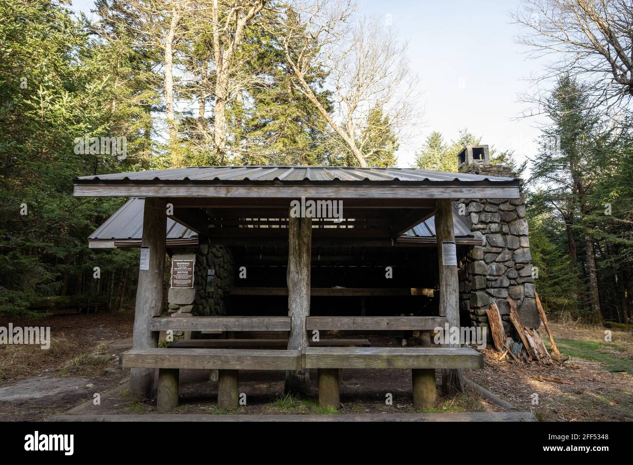 Front Porch of Mount Collins Shelter along the Appalachian Trail in ...