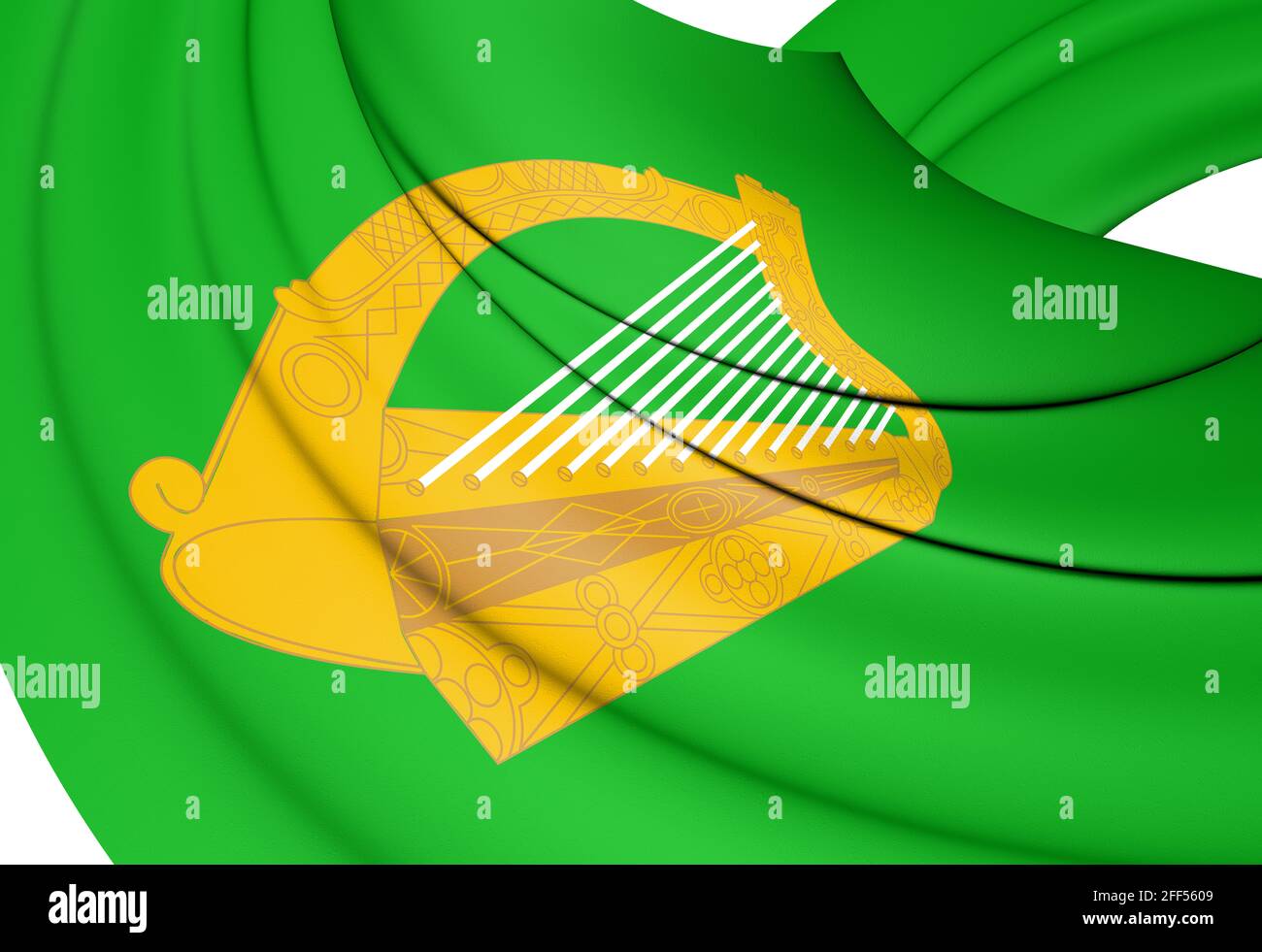 3D Flag of Leinster province, Ireland. 3D Illustration Stock Photo - Alamy