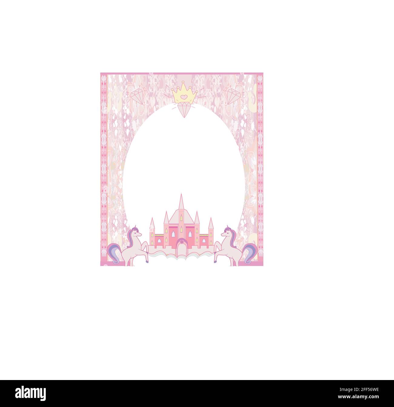 Beautiful fairytale pink castle frame hi-res stock photography and ...