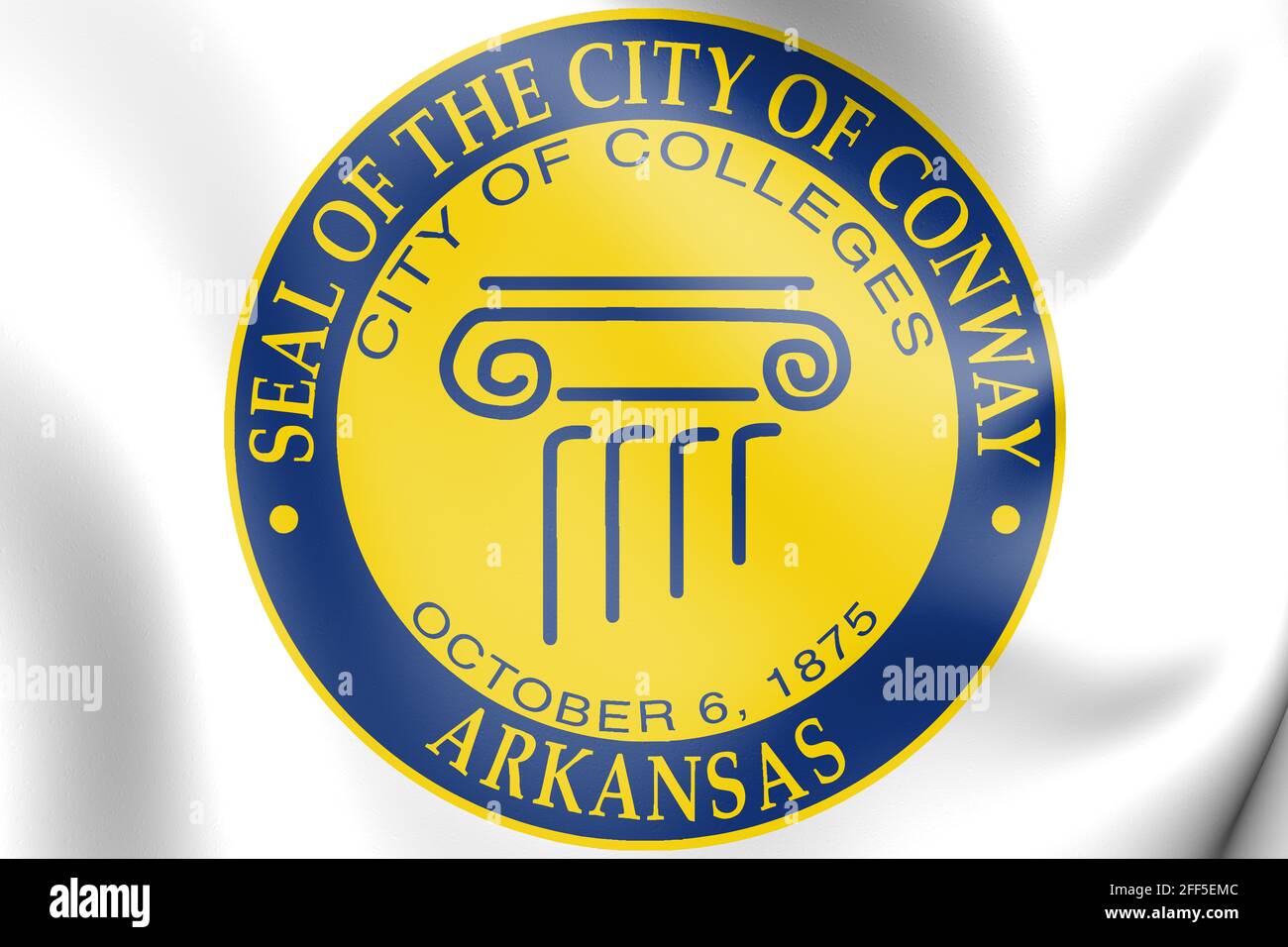 3D Seal of Conway (Arkansas), USA. 3D Illustration Stock Photo - Alamy