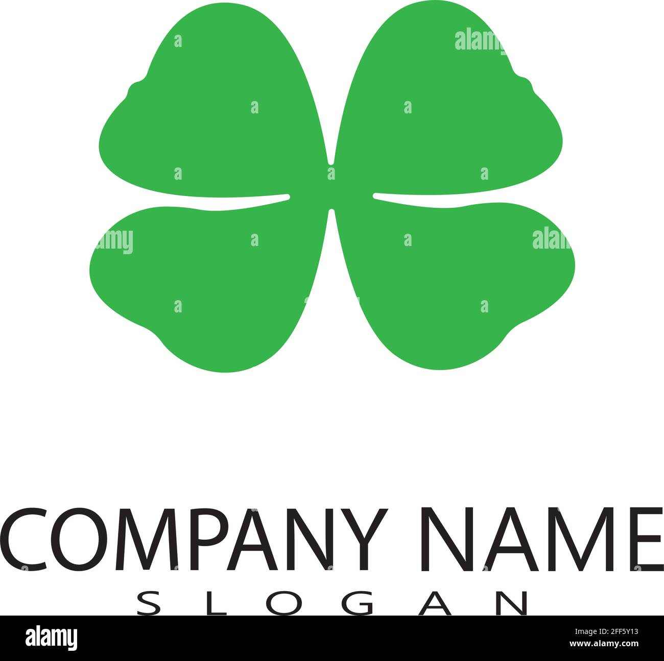 vector design of green clover leaf logo,luck icon flat design ...