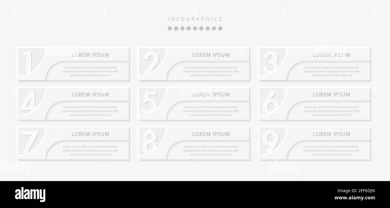 Vector elegant simple refined style infographic design UI template 9 ...