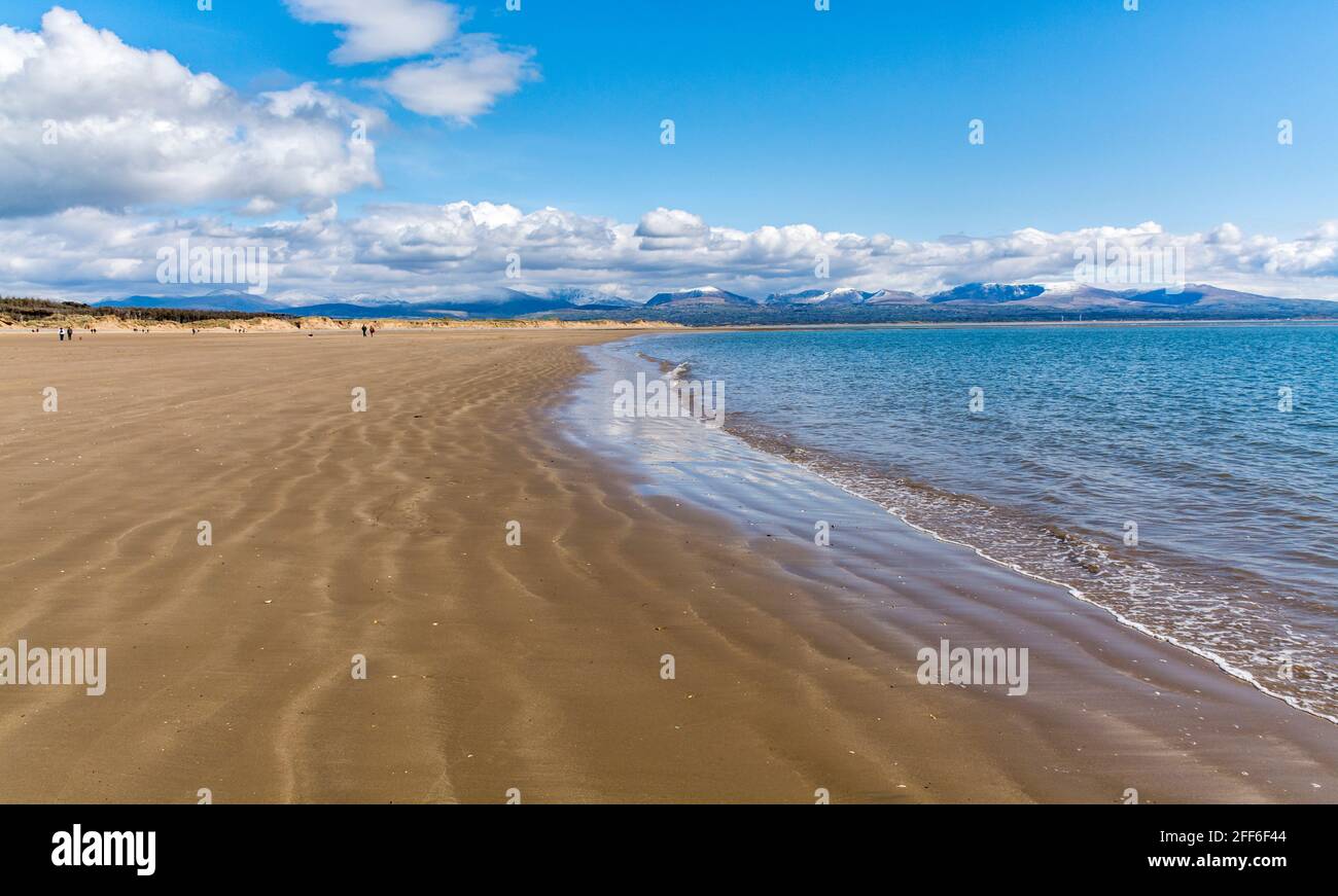 A scenic view of Llanddwyn beach on the Isle of Anglesey, North Wales ...