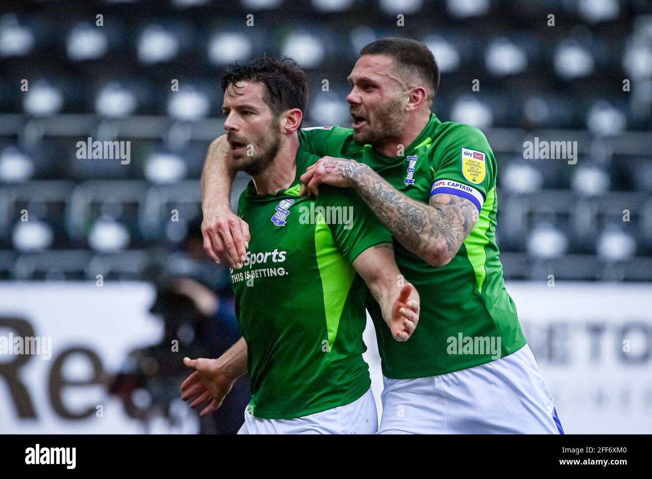 DERBY, ENGLAND. APRIL 24TH Lukas Jutkiewicz of Birmingham City ...
