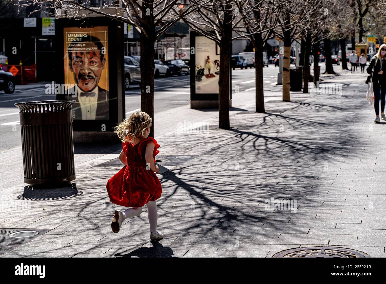 Girl Running in Central Park NYC Stock Photo - Alamy