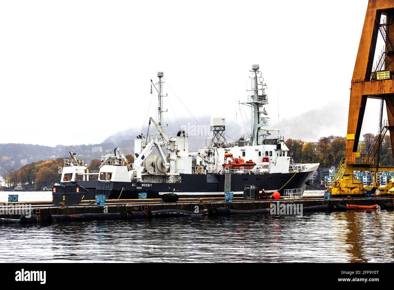 Fishing vessel / stern trawler and ocean research vessel Acc Mosby at ...