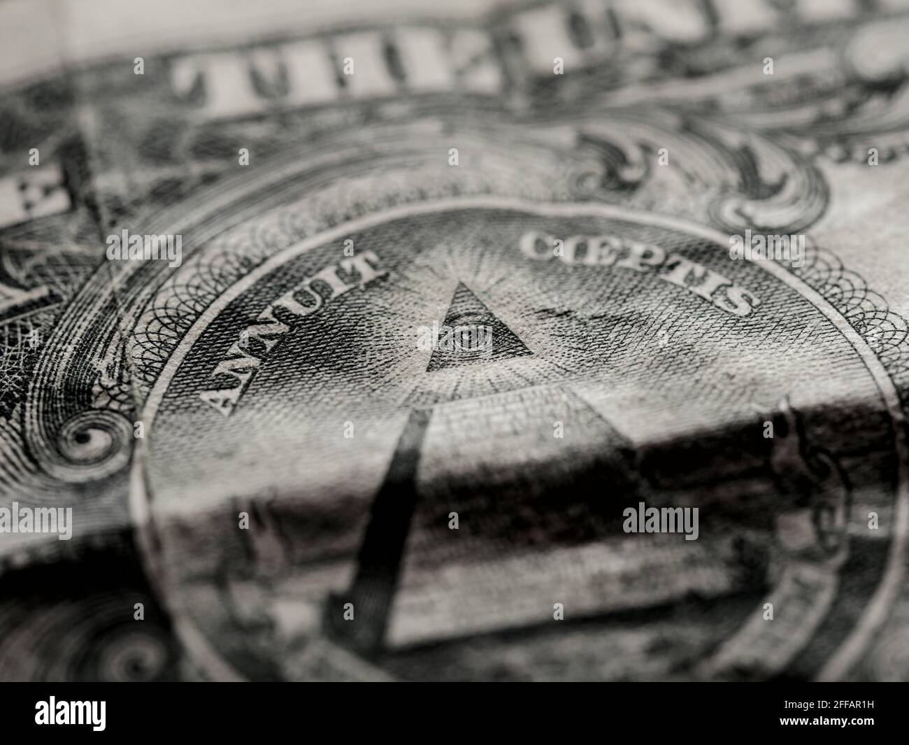 Grayscale shot of a one-dollar bill Stock Photo - Alamy