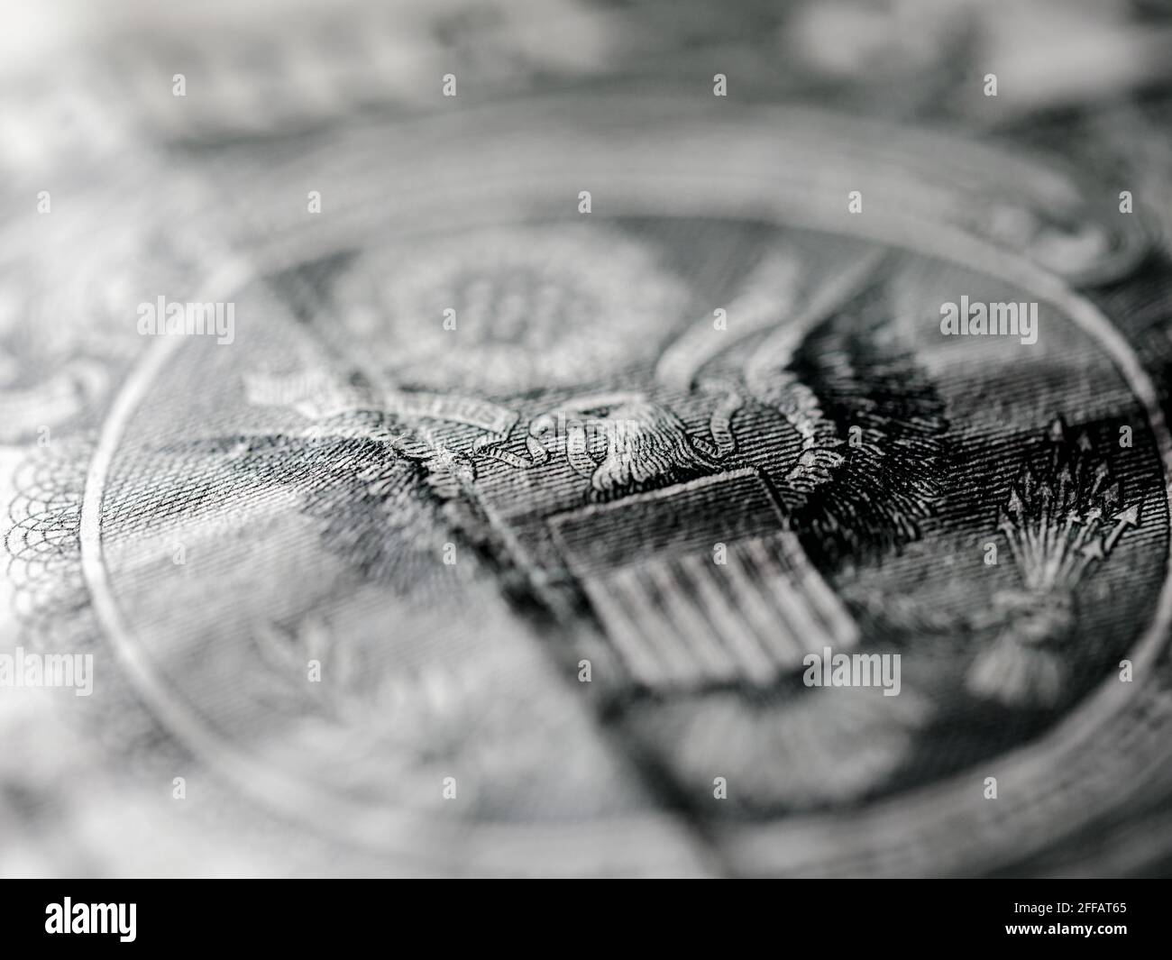 Grayscale shot of a one-dollar bill Stock Photo - Alamy