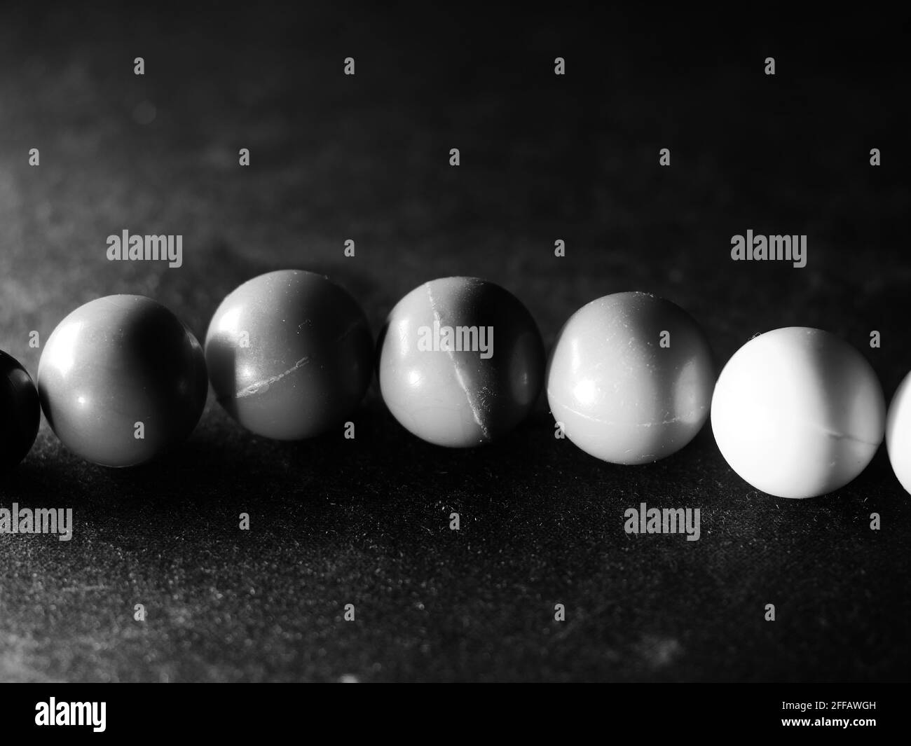 Grayscale shot rubber balls Stock Photo - Alamy