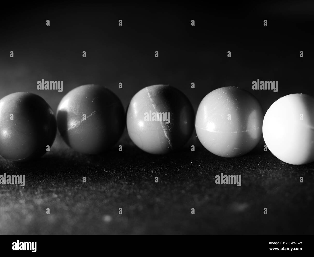 Grayscale shot rubber balls Stock Photo - Alamy